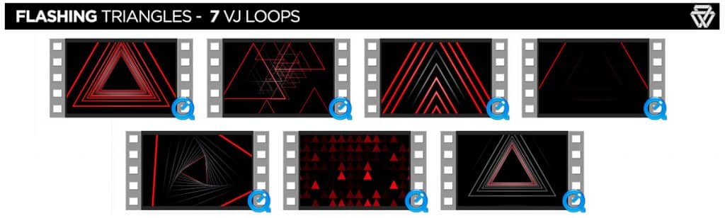 Flashing Triangles 7 VJ Loops Pack | Volumetricks - VJ Loops Store