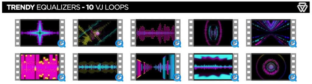 Trendy Equalizers 10 VJ Loops Pack | Volumetricks - VJ Loops Store