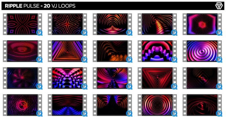 Ripple Pulse 20 VJ Loops Pack | Volumetricks - VJ Loops Store