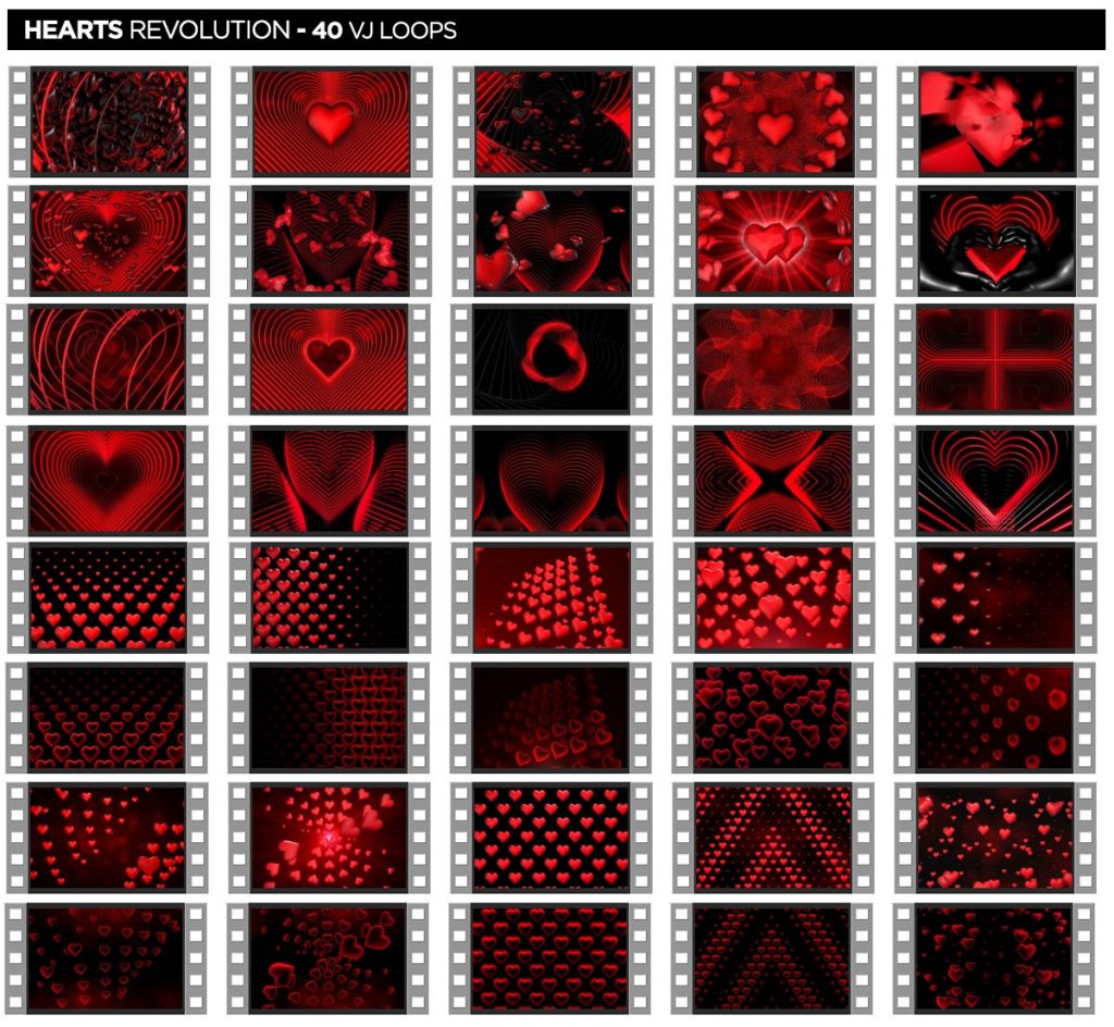 Valentine's Hearts Revolution 40 VJ Loops | Volumetricks - VJ Loops Store
