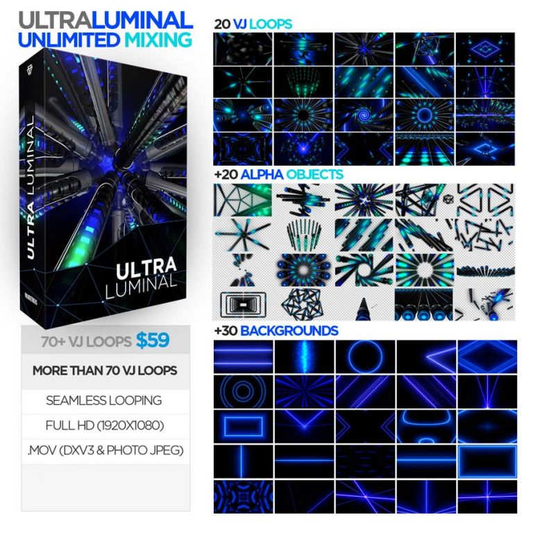 Ultra Luminal 20 VJ Loops Pack | Volumetricks - VJ Loops Store
