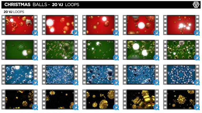Christmas Balls 20 VJ Loops | Volumetricks - VJ Loops Store